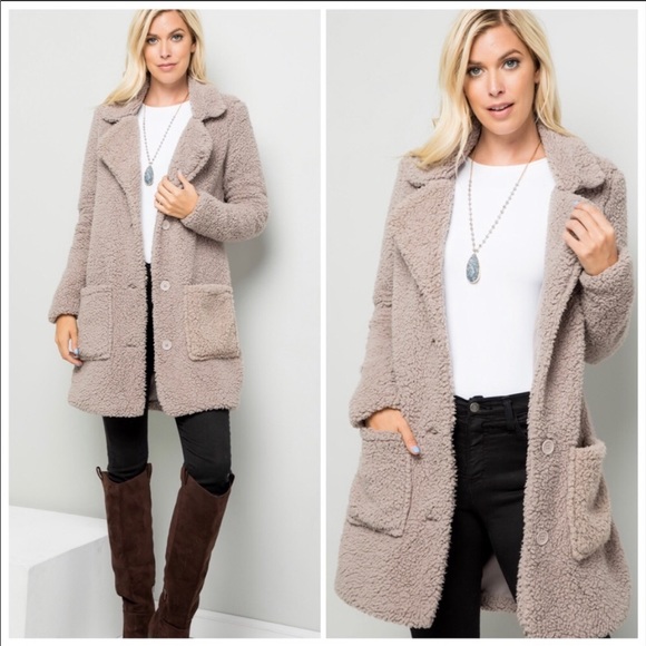 Jackets & Coats | Just In Grey Soft Plush Teddy Coat Jacket | Poshmark